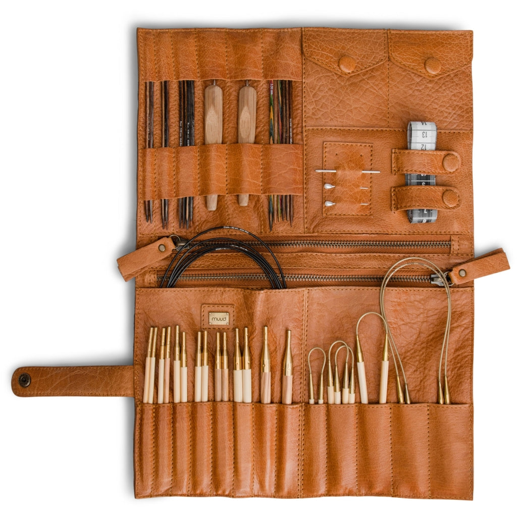 Muud High quality leather knitting and crochet storage at Flock of ...